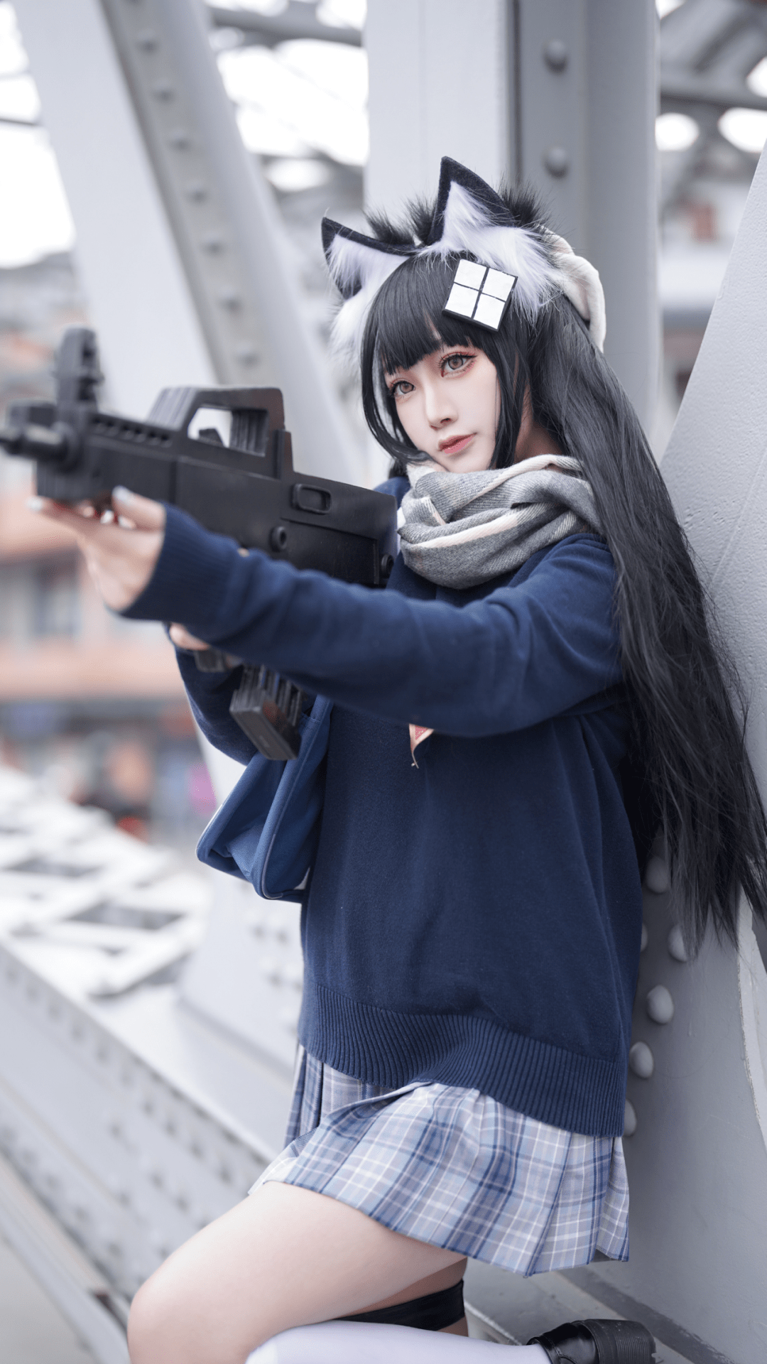 少女前线-95式cosplay正片，纯白毕业祭_@Halo__可乐_摄影