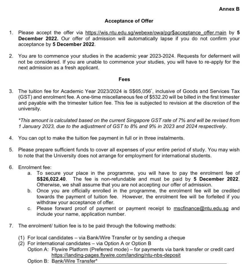 NTU入学干货！拿到offer后怎么做？_Offer_宿舍_https