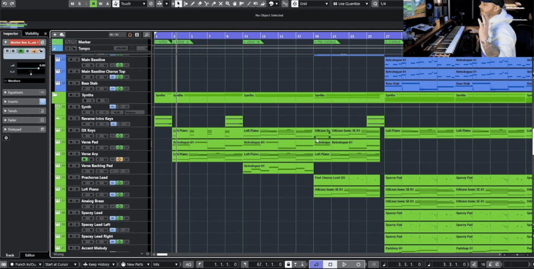 分享：用Cubase 12制作流行音乐 EP01概览「中字」_轨道_Drums_文件夹