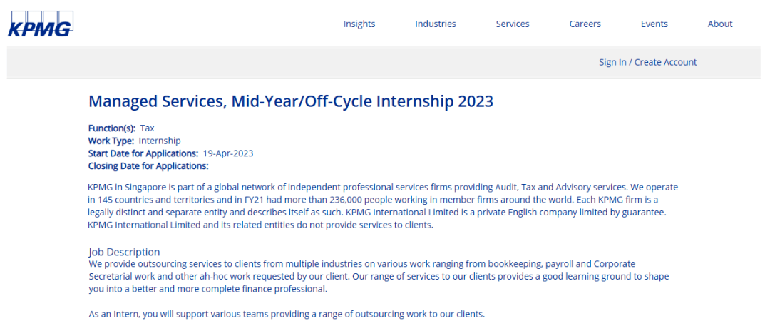 实习 | KPMG Off-Cycle Intern随时关岗，23-26届速投_or_Rolling_求职