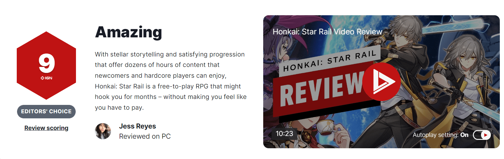 《崩坏：星穹铁道》IGN 9分：超越《原神》、让人着迷_游戏_玩家_剧情