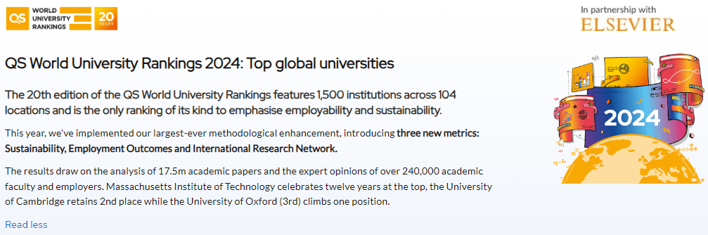 2024年QS世界大学排名发布！LSE重回TOP50，杜伦利兹排名狂飙，谢菲跌出前百，诺丁汉赢麻了……_院校_指标_英国