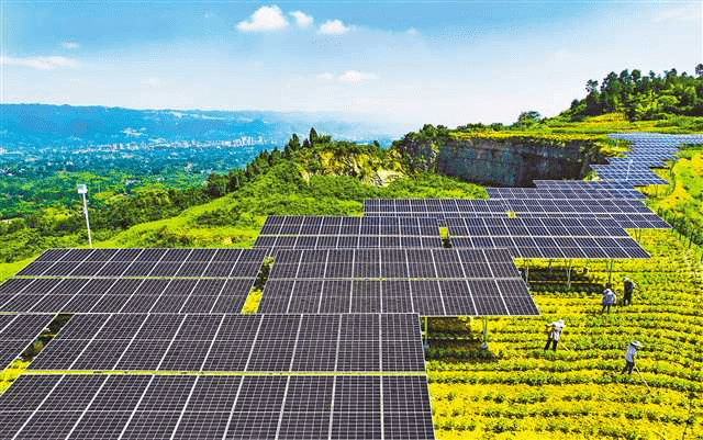 Agriculture-complementary solar power stations_and_Town_Village