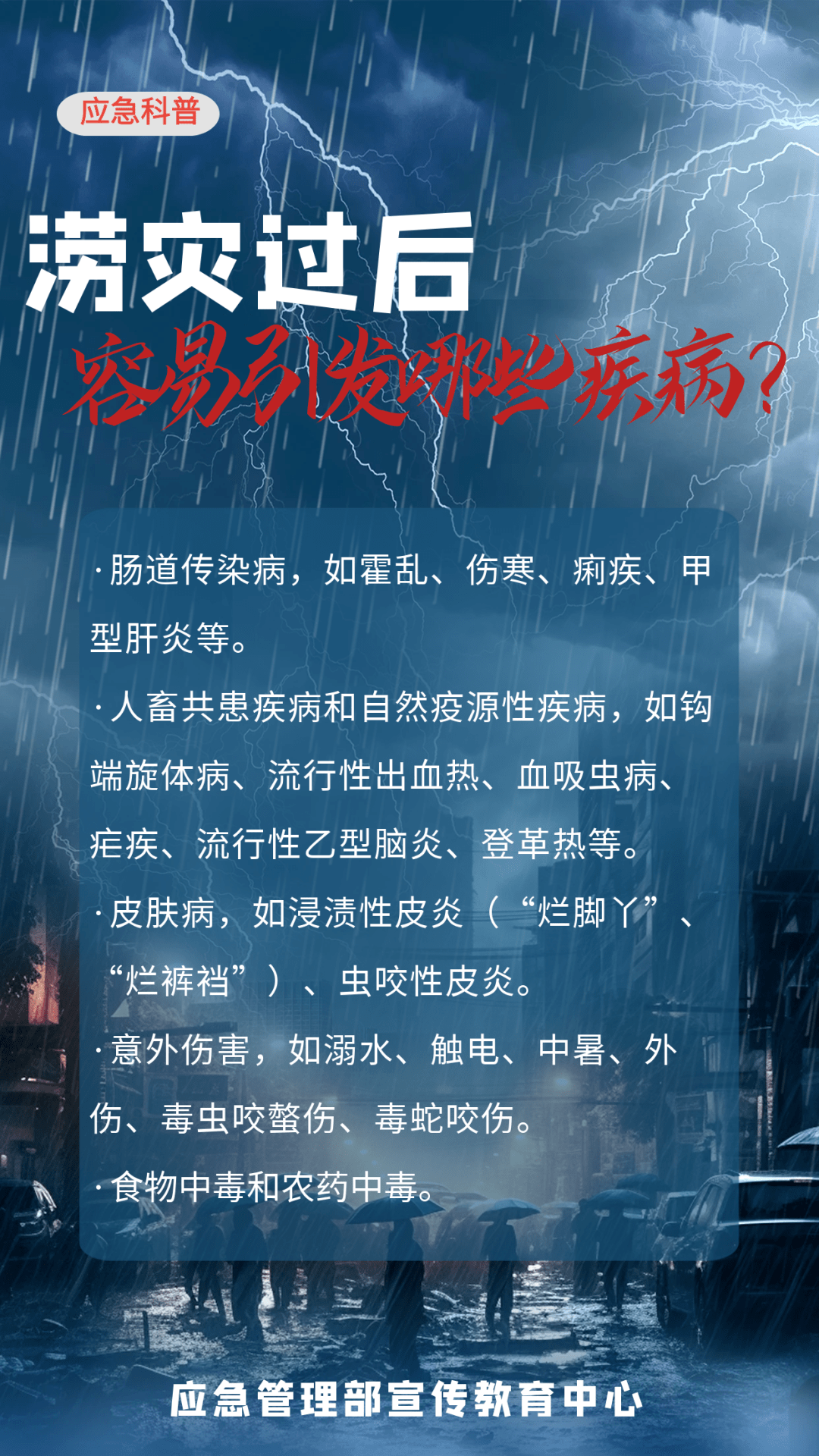 涝灾过后容易引发哪些疾病？肖倞审核曲立娇