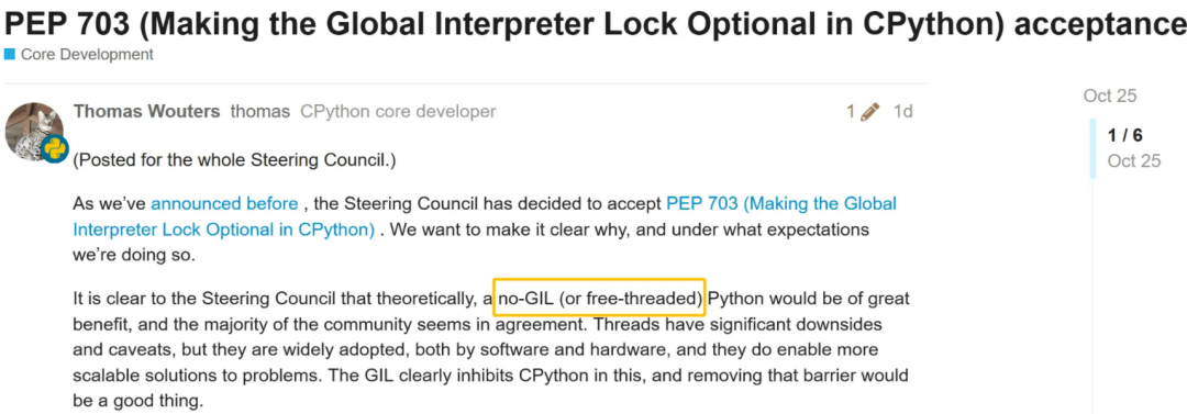 no-GIL Python，启动！_支持_软件包_自由