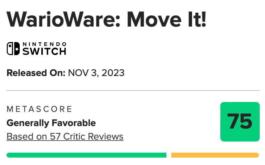 《超级舞动：瓦里欧制造》全球评分解禁：IGN 7 分 GS 6 分_游戏_瓦力欧_玩家