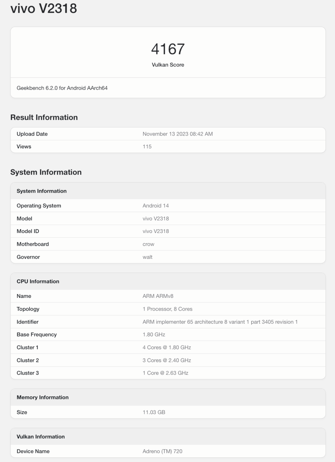 【SoC】骁龙7Gen3规格曝光 荣耀100将首发？vivo也有新机搭载_系列_型号_架构