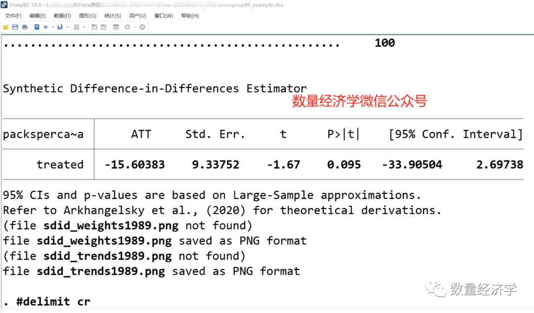 Stata:合成did、双重差分、合成控制法结果输出(附代码) Sdid 命令 Eststo